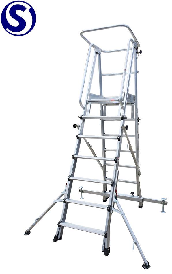 CNS 고소작업발판사다리 GSW 30 7단 안전인증 제품